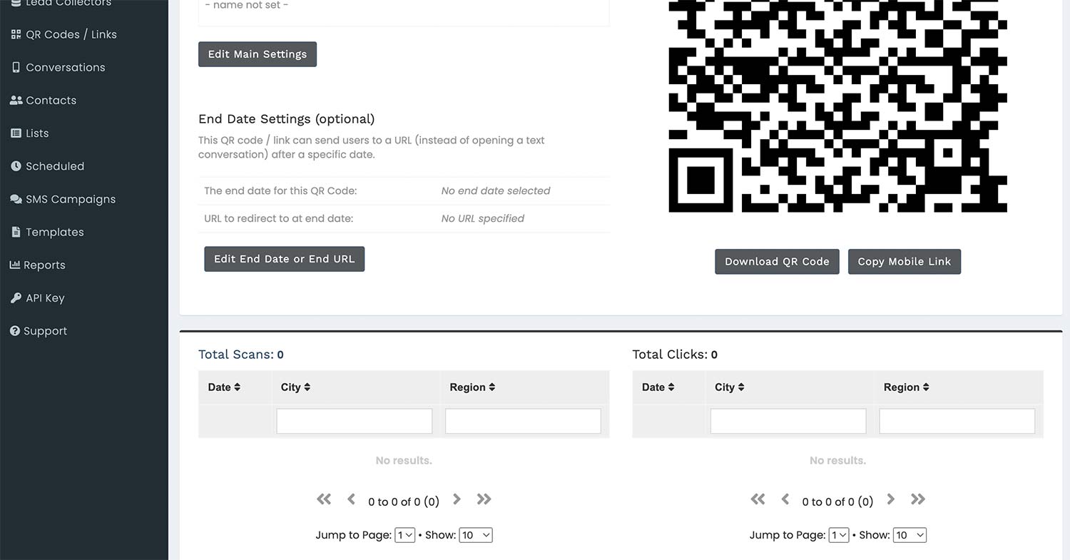 Creating QR Codes in TextingOnly - TextingOnly